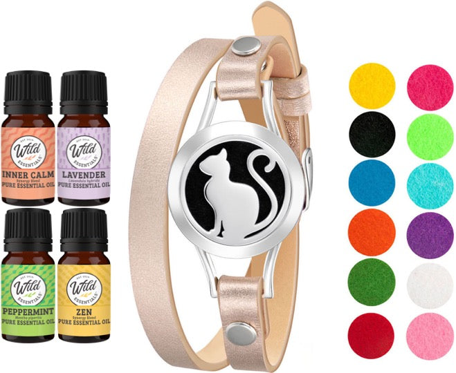 Leather Wrap Bracelet Diffusers With Oils — Wild Essentials LLC.
